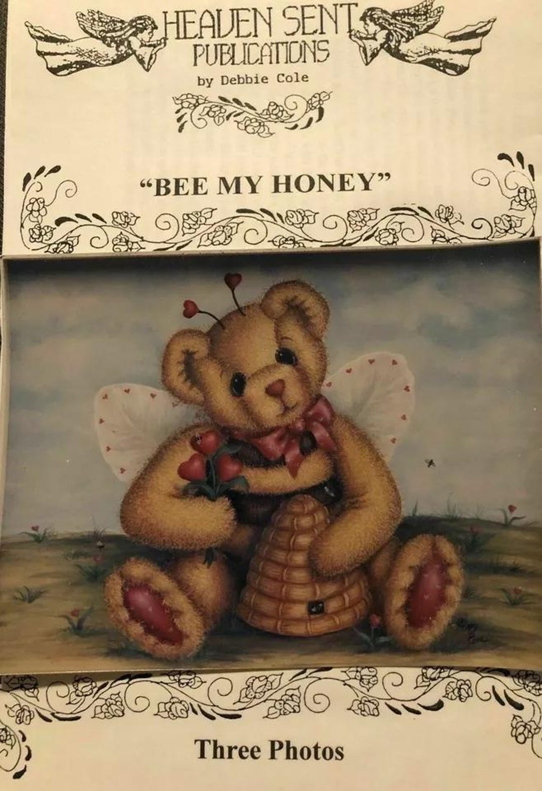 Vintage 1999 Tole Painting Pattern : Bee My Honey Bear by Debbie Cole ...