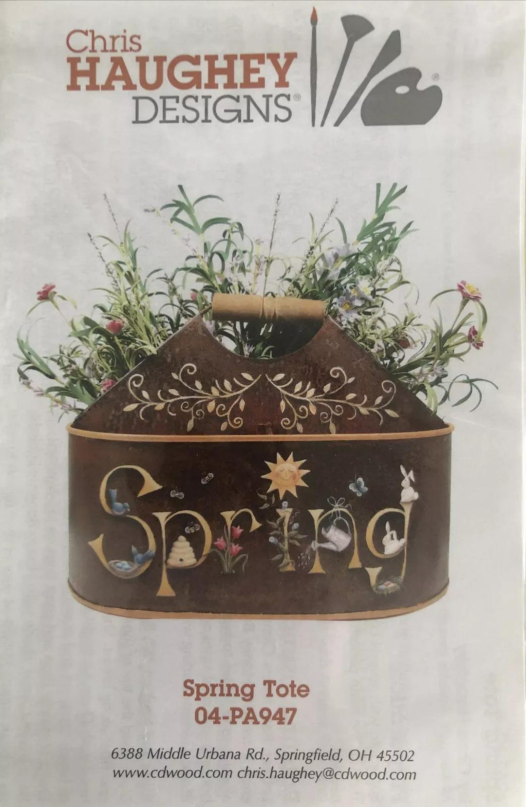 Deluxe Tole Painting Pattern Packet: Spring Tote by Chris Haughey - Etsy