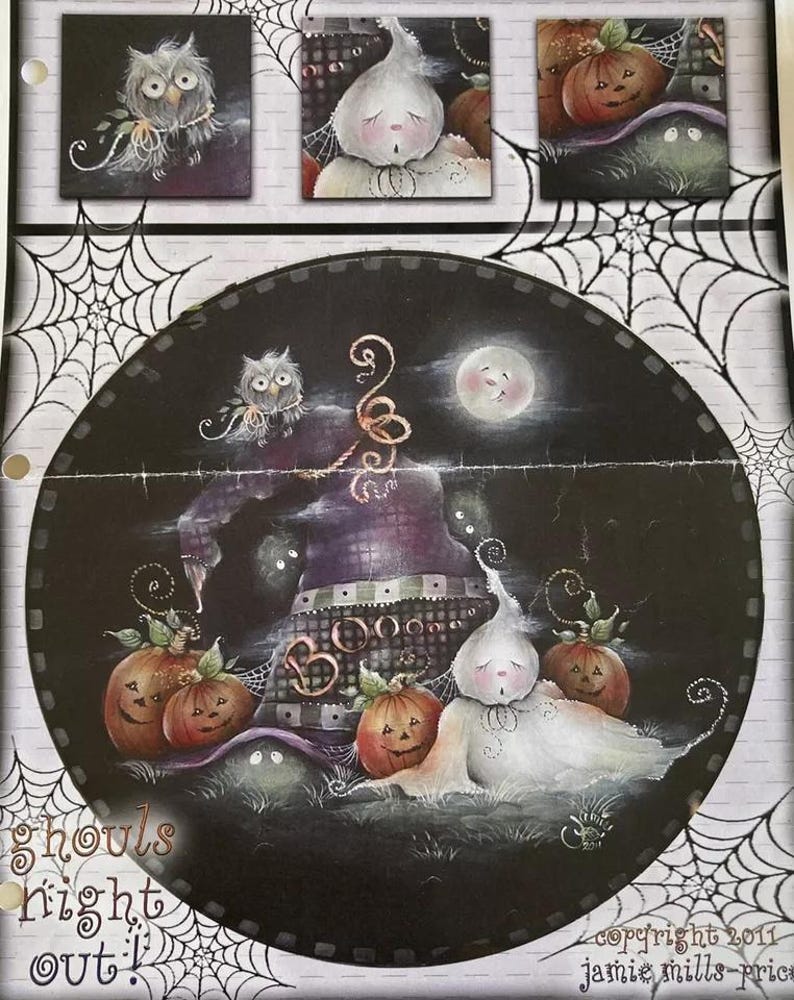 Tole Painting Pattern : Ghouls Night Out by Jamie Mills-price - Etsy