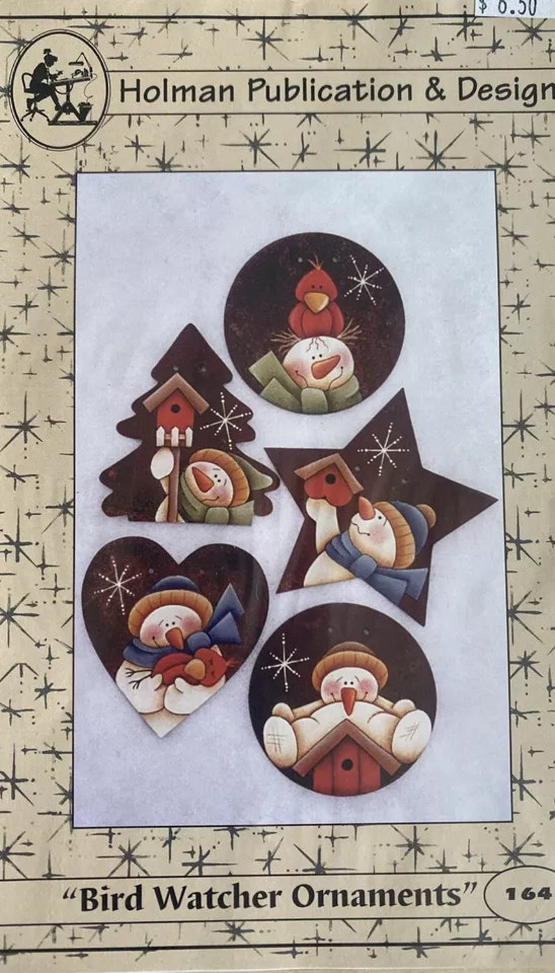 Tole Painting Pattern : Bird Watcher Ornaments by Sandy Holman - Etsy