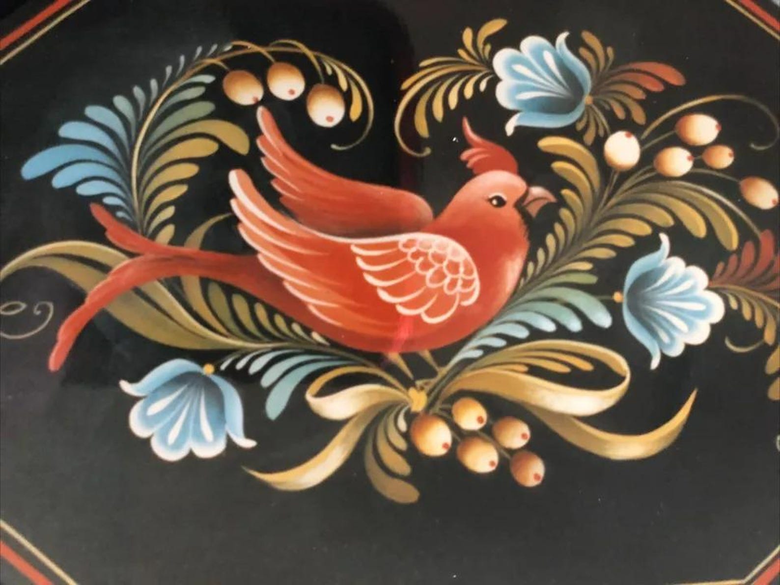 Vintage 1993 Tole Painting Pattern: CARDINAL IN STROKES by Helen Jeglic ...