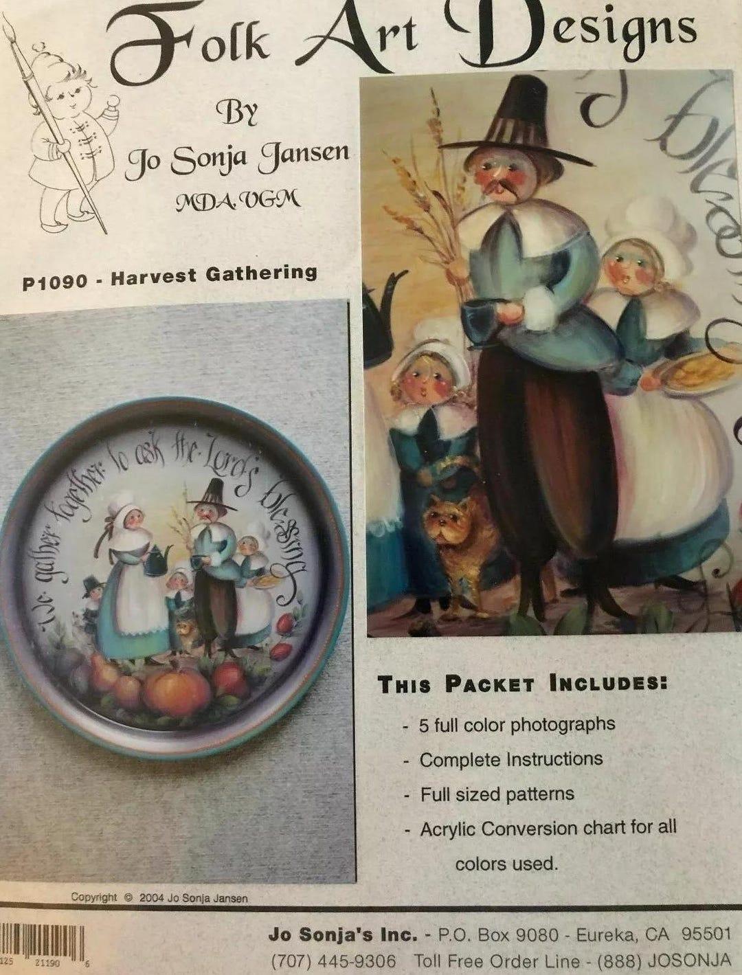 Deluxe Vintage Tole Painting Pattern : Harvest Gathering by Jo Sonja ...