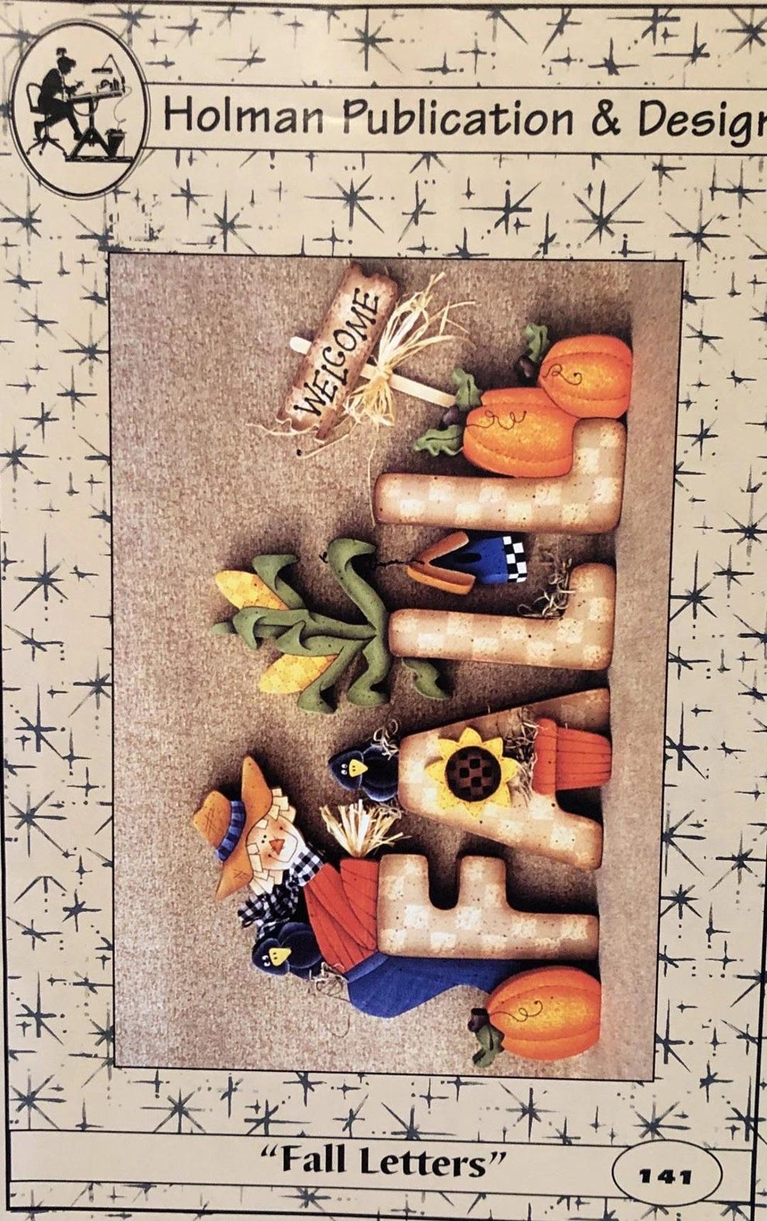 Vintage Tole Painting Pattern Packet : Fall Letters by Sandy Holman - Etsy