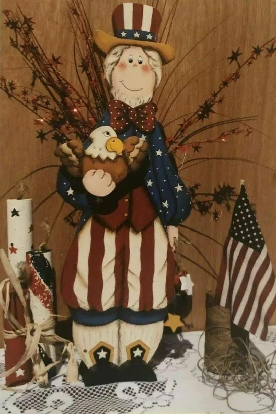 Vintage Tole Pattern : Uncle Sam 17.5" Tall by Mary Helen Gould - Etsy