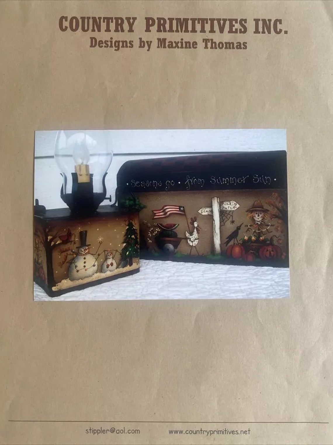 Tole Painting Pattern : Seasons Come & Go Lamp / Dome Box by Maxine ...