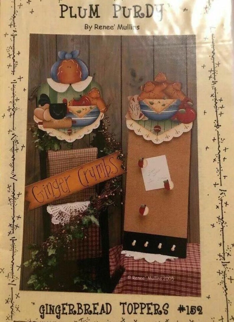 Tole Painting Pattern : Gingerbread Toppers by Renee Mullins (plum ...