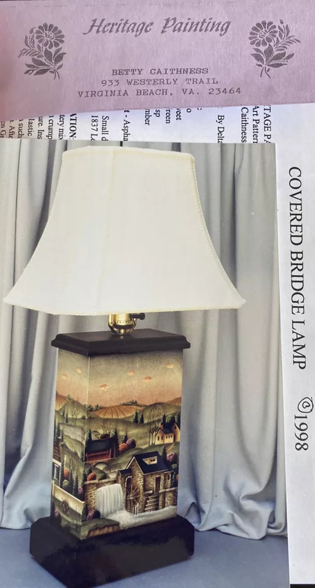 Vintage Decorative Tole Painting Pattern Packet: Covered Bridge Lame by ...