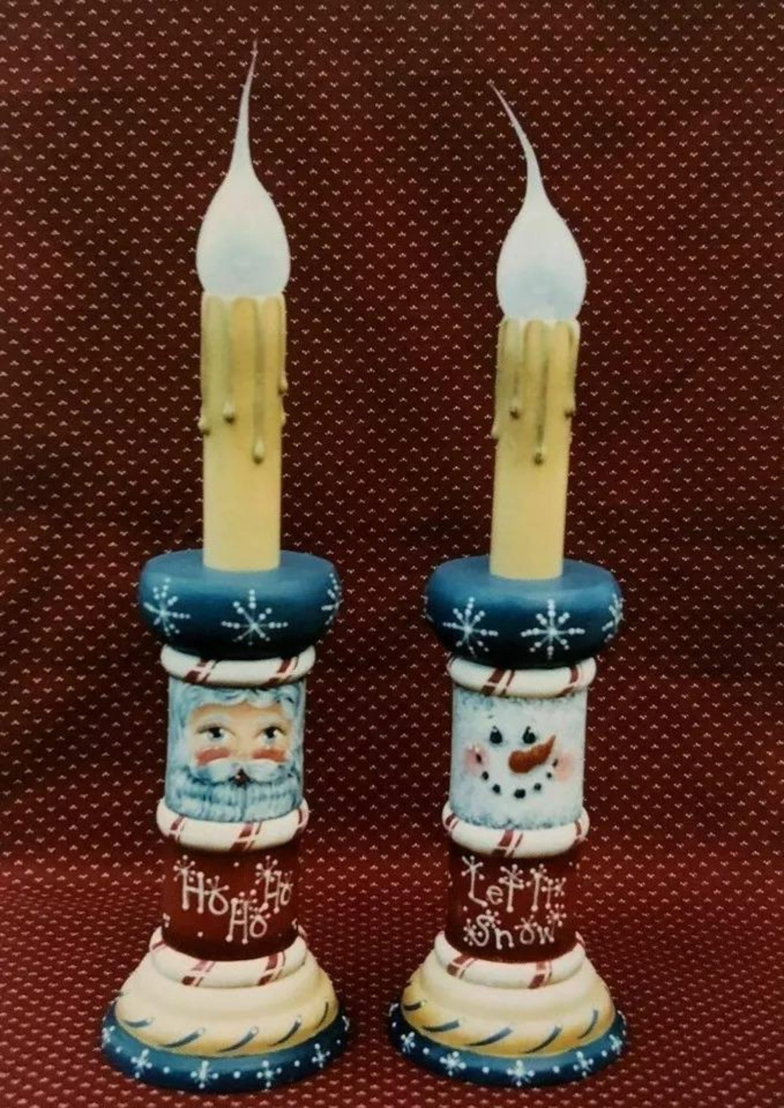 Tole Painting Pattern Packet: Holiday Candlesticks by Chris Haughey - Etsy