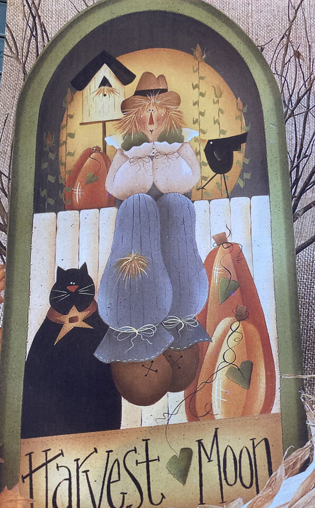 Decorative Tole Painting Pattern Packet: Harvest Moon Scarecrow Plaque ...