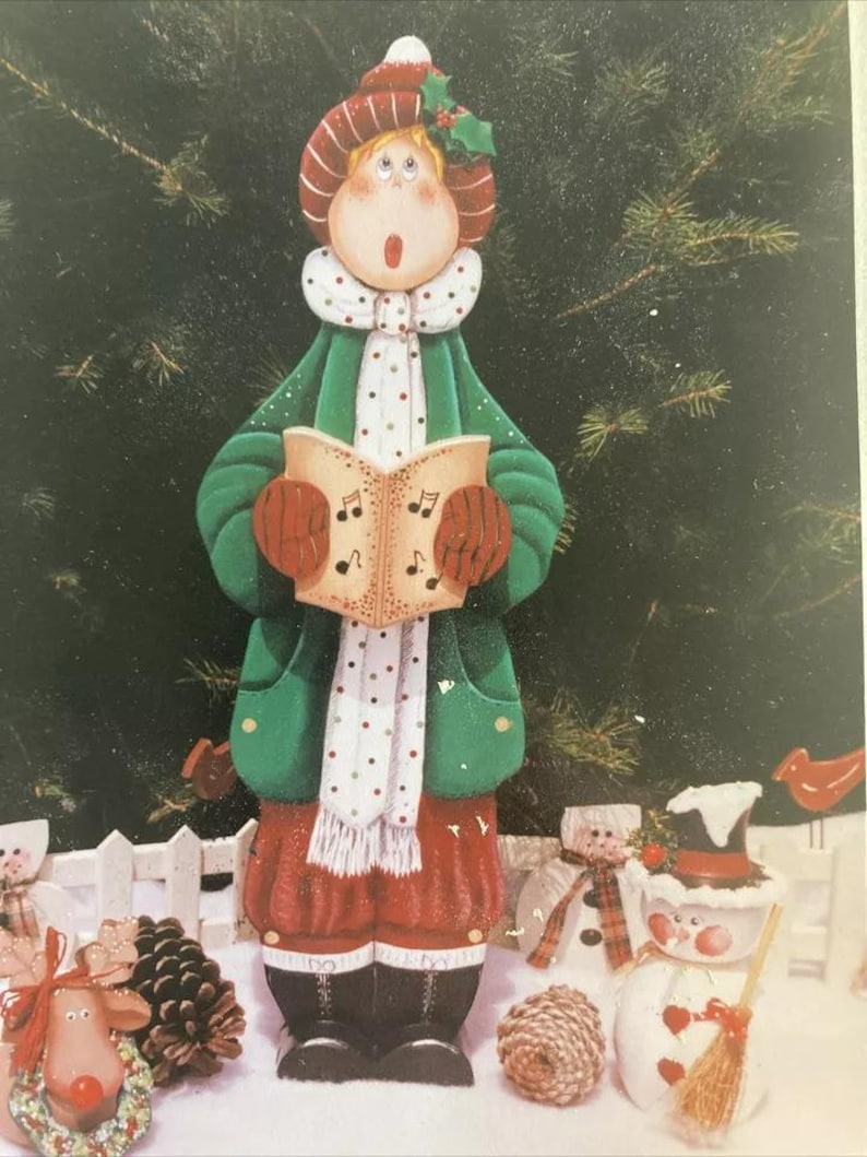 Tole Painting Pattern : Chris Caroler by Mary Helen Gould - Etsy