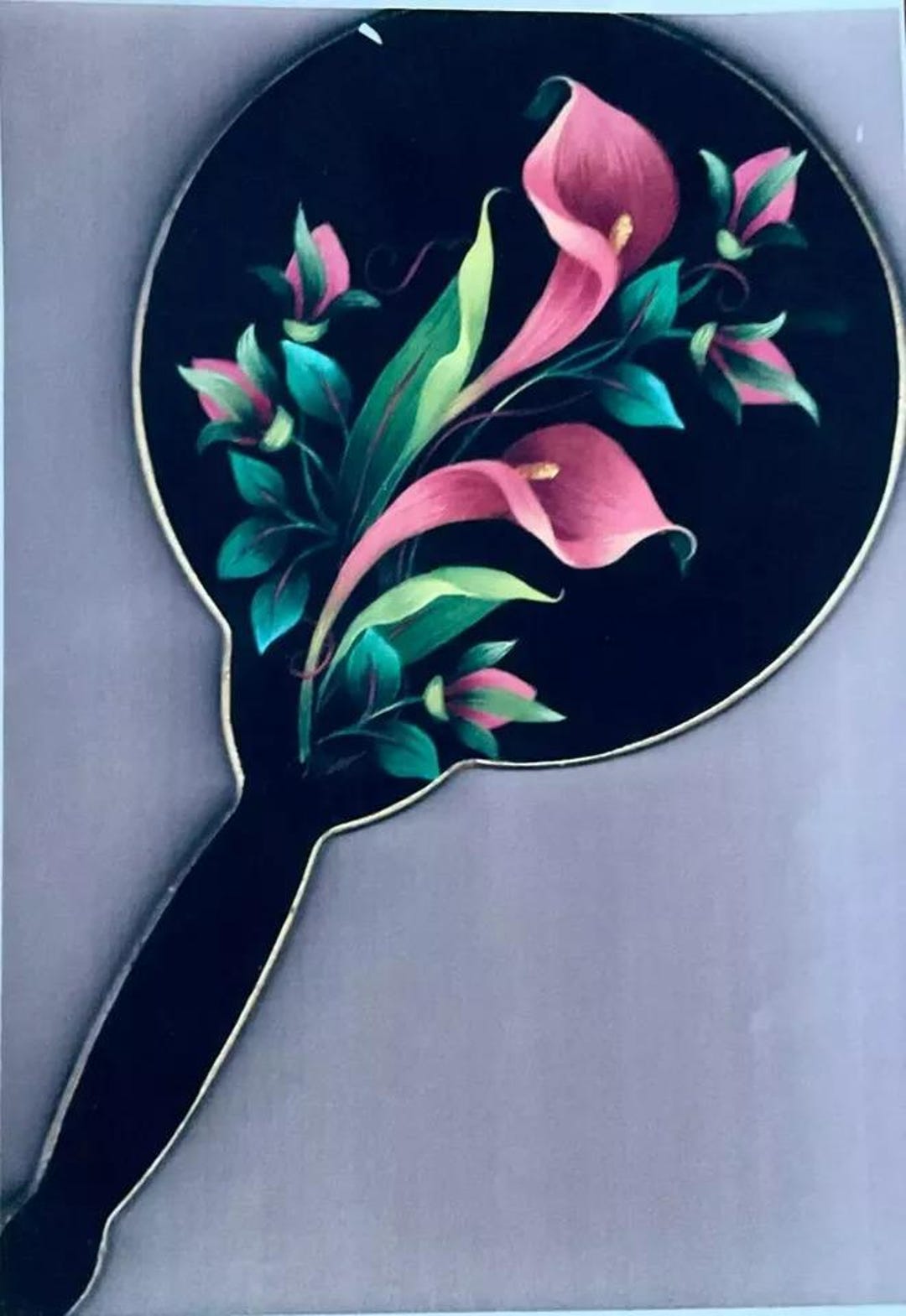 Vintage Tole Painting Pattern: Peach Callas & Rosebuds by Maureen ...