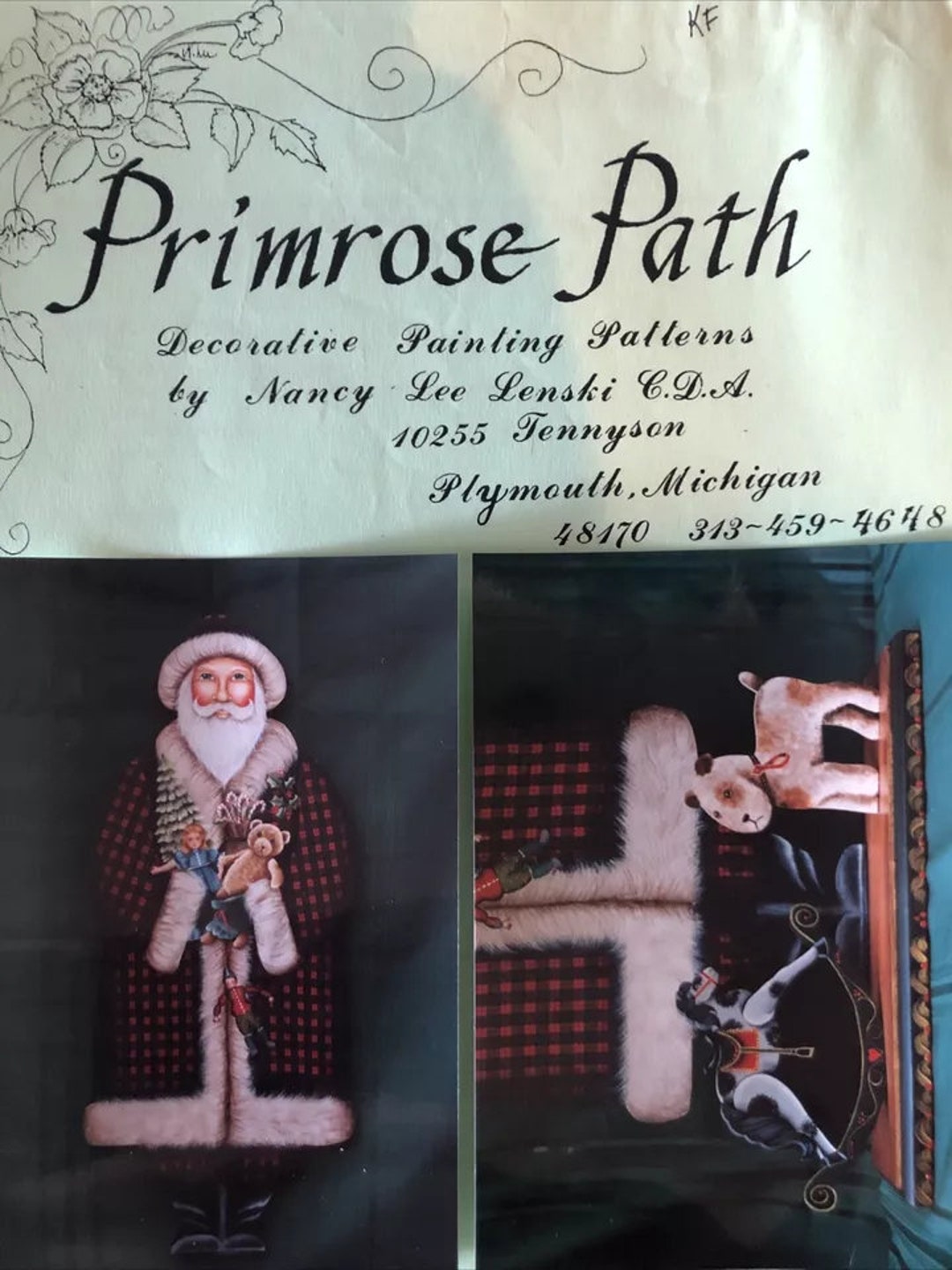 Vintage Tole Painting Pattern : Plaid Santa by Nancylee Lenski - Etsy