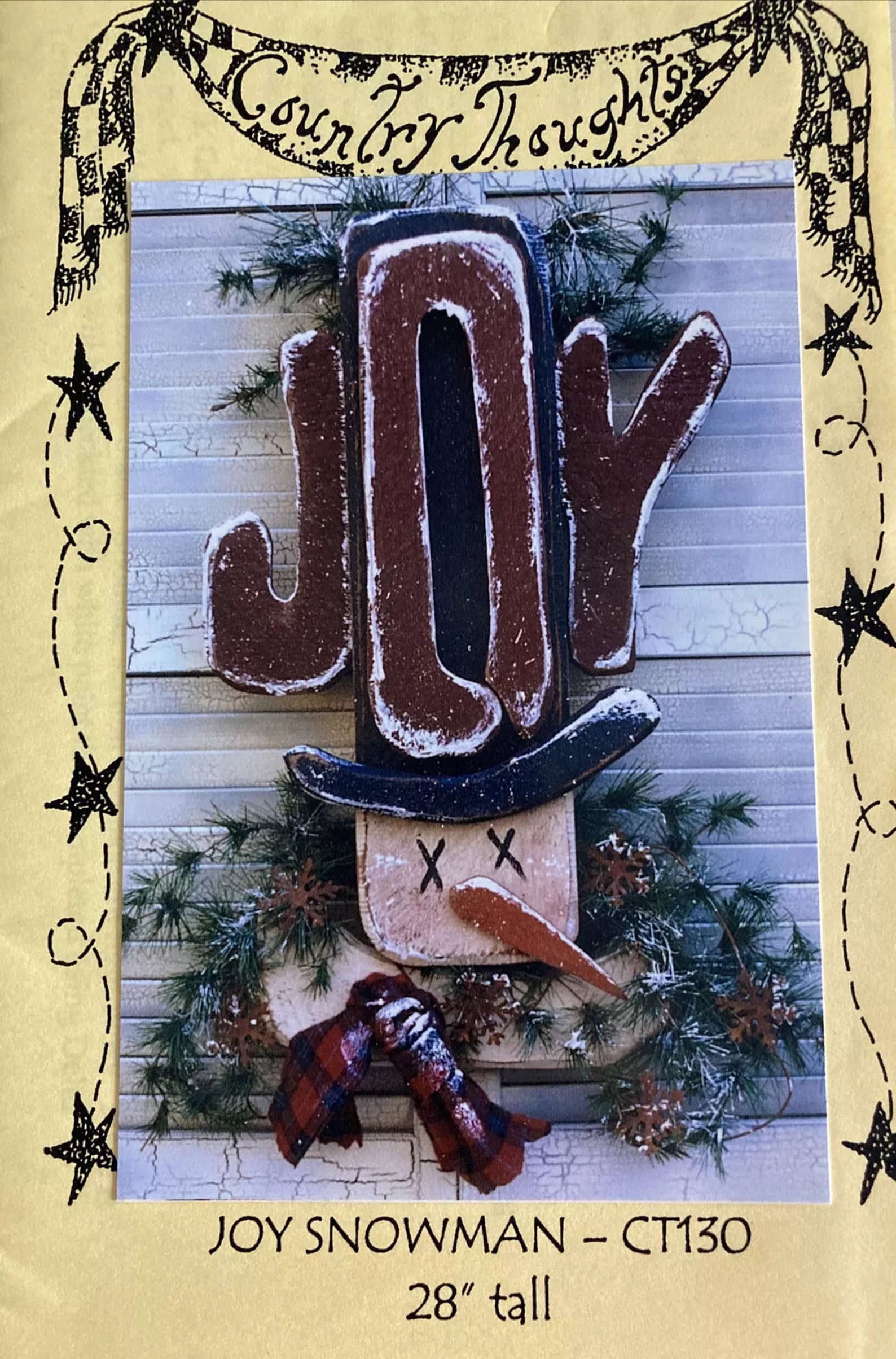 Decorative Tole Painting Pattern Packet: Joy Snowman 28 Tall by Jodi ...