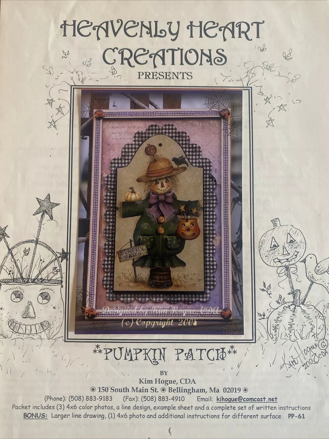 Vintage Tole Painting Pattern Packet: Pumpkin Patch by Kim Hogue - Etsy