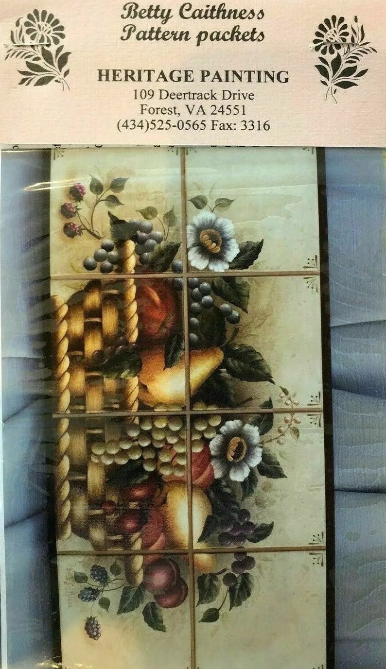 Decorative Tole Painting Pattern Packet: Tiled Fruit Box by Betty ...