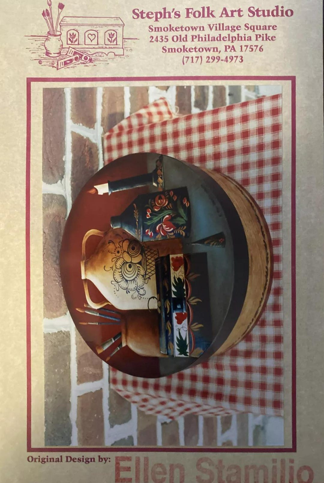 Vintage 1996 Tole Painting Pattern: Painted Pieces by Ellen Stamilio - Etsy