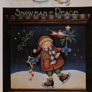 Tole Painting Pattern : Snowman of Peace by Kay Quist - Etsy