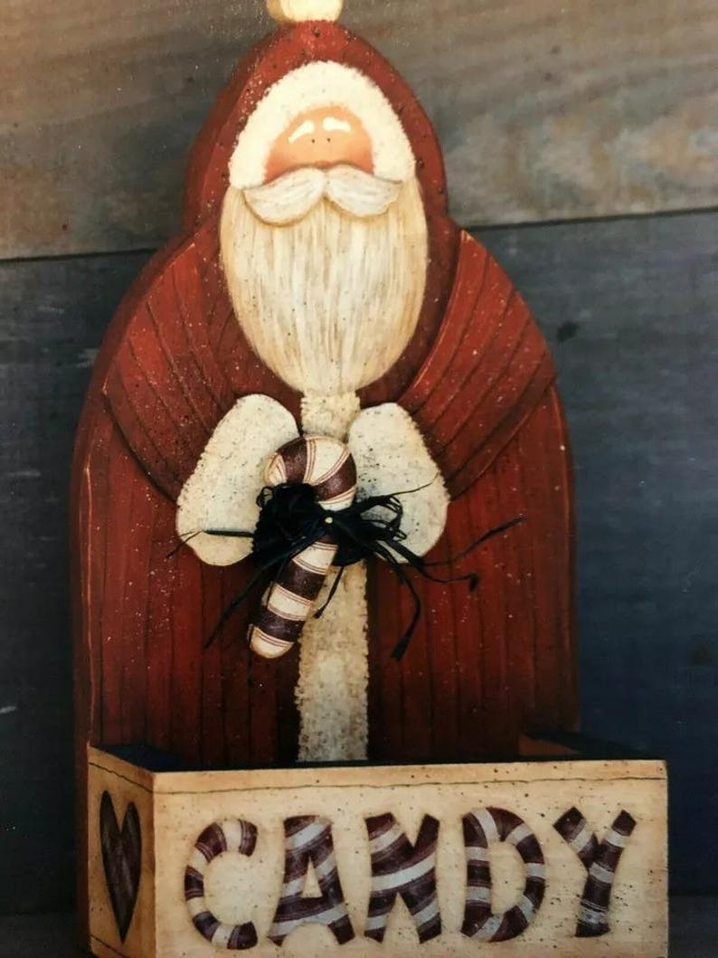 Tole Painting Pattern Packet: Candy Box Santa by Myra Mahy - Etsy