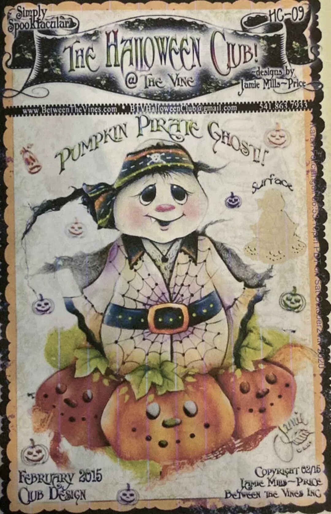 Decorative Tole Painting Pattern Packet: Pumpkin Pirate Ghost by Jamie ...