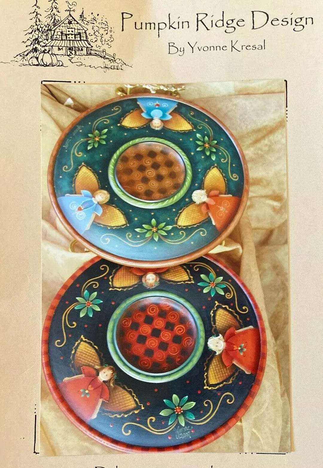 Deluxe Tole Painting Pattern Packet: Angel Candle Plates by Yvonne ...