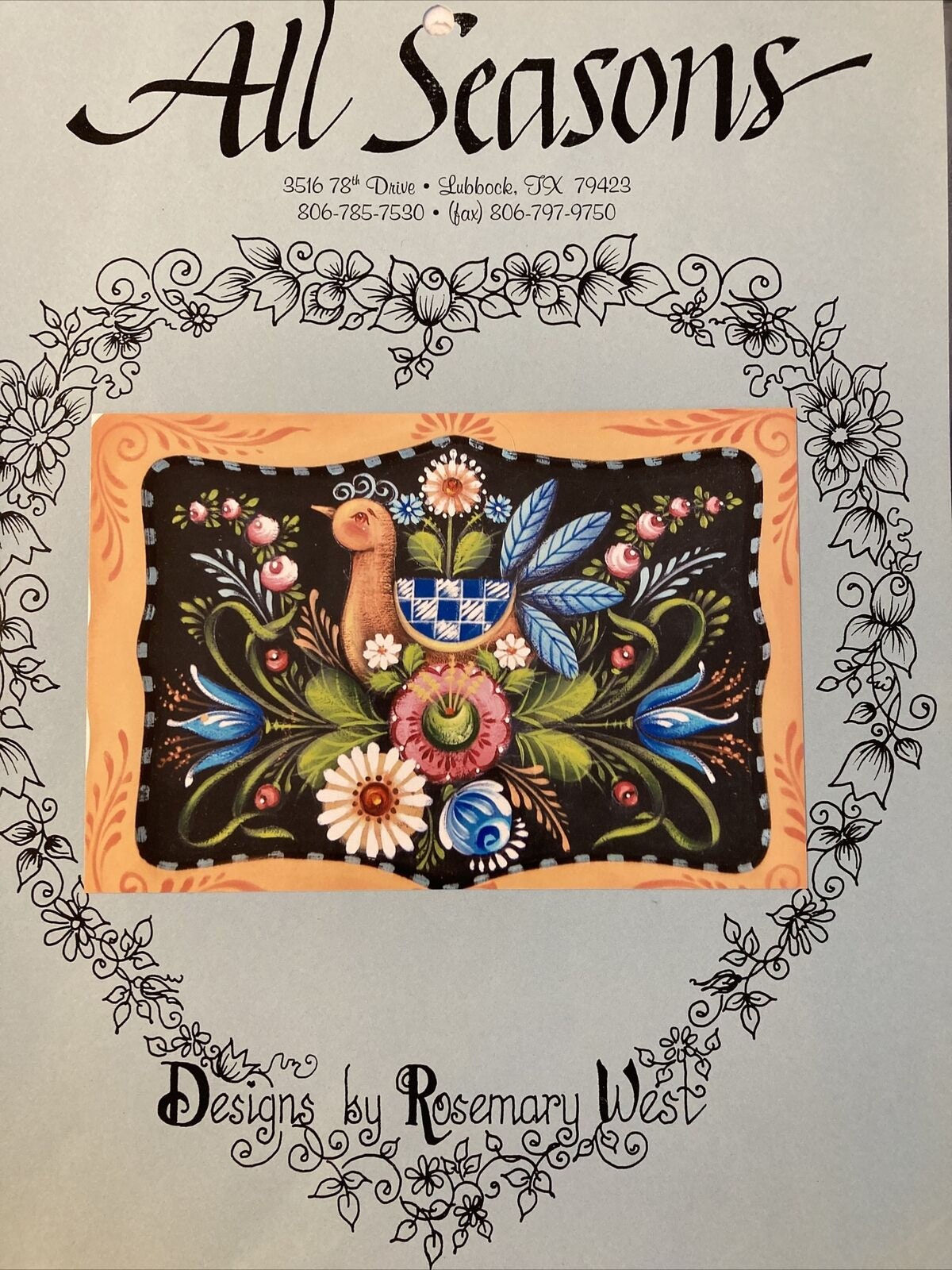 Tole Painting Pattern : Folk Art Bird.. OS Style by Rosemary West - Etsy
