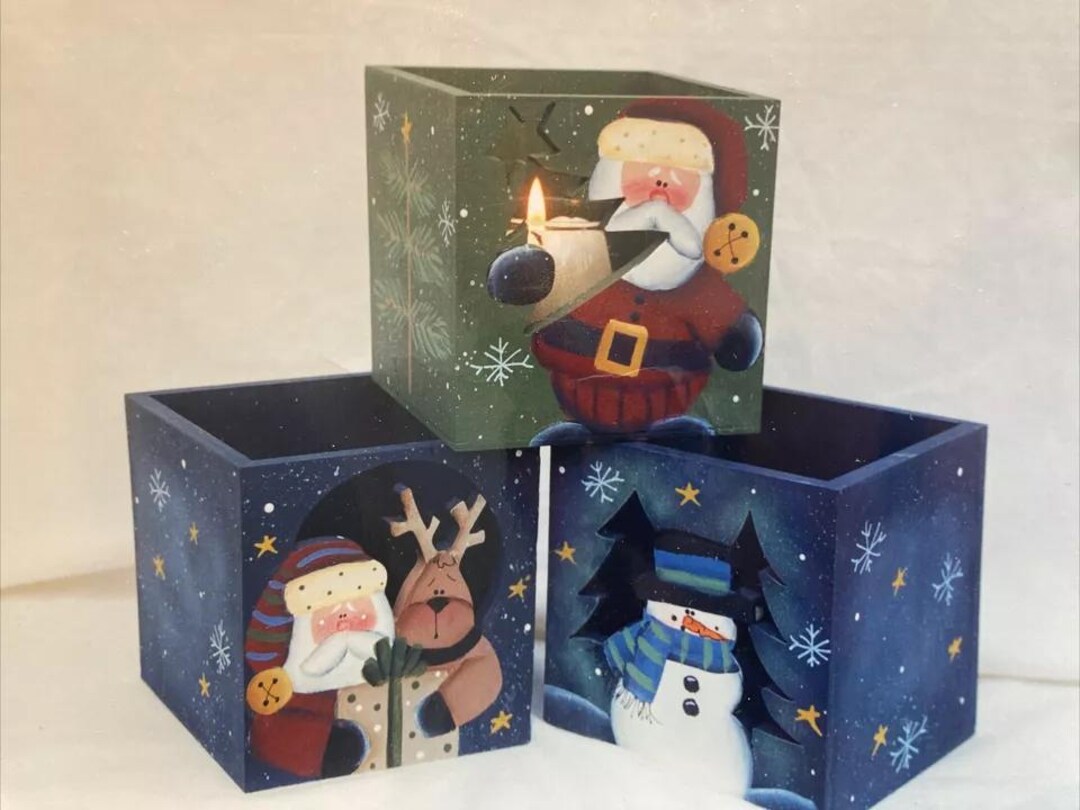 Vintage 2000 Tole Painting Pattern : Mini Candle Boxes by Laurie Speltz ...