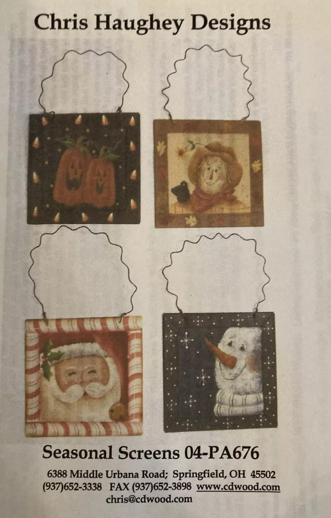 Deluxe Tole Painting Pattern Packet: Seasonal Screens by Chris Haughey ...