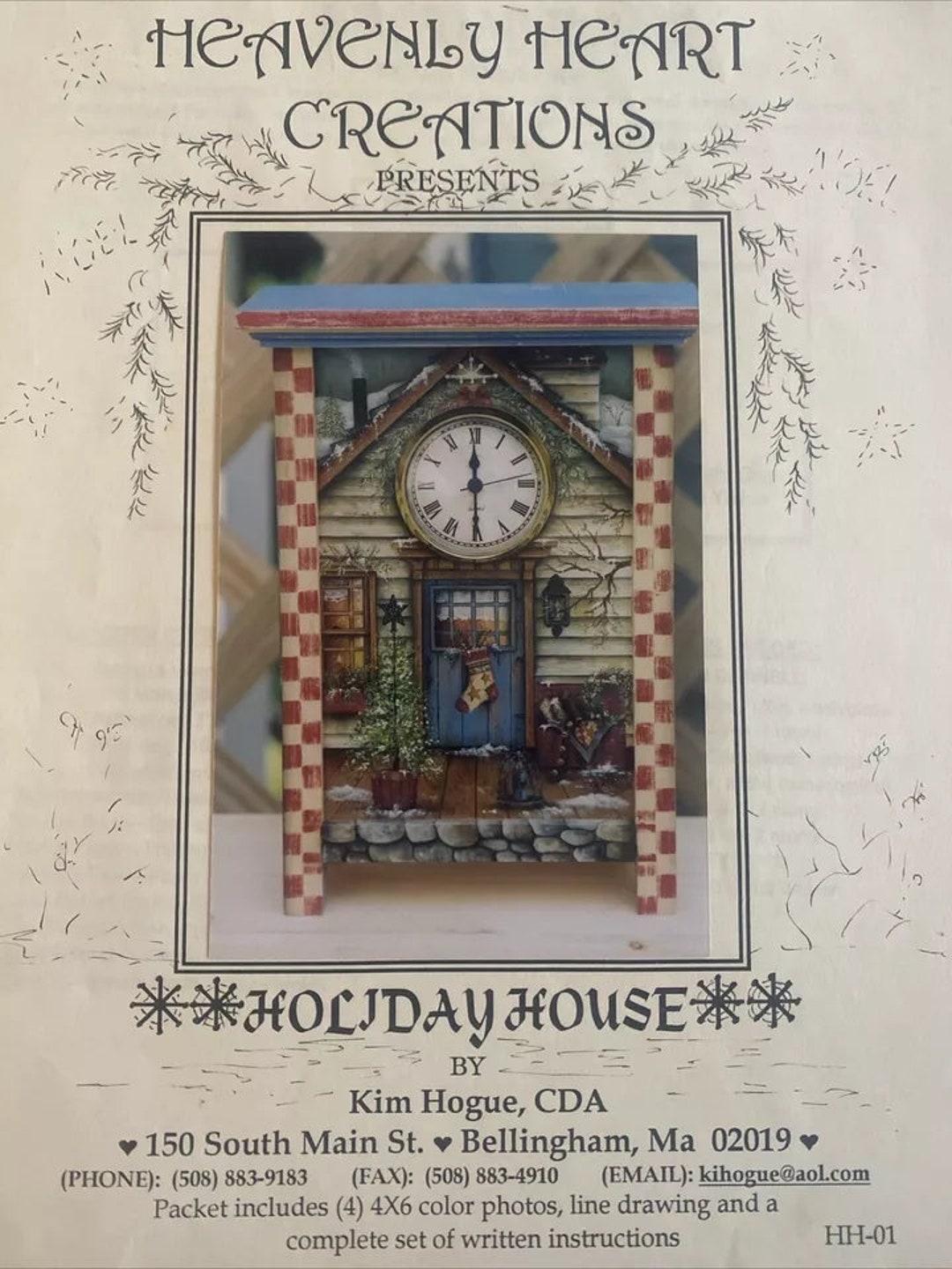 Vintage Tole Painting Pattern Packet: Holiday House by Kim Hogue - Etsy