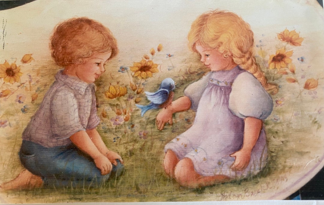 Tole Painting Pattern : Children on Letter Box by Helan Barrick - Etsy