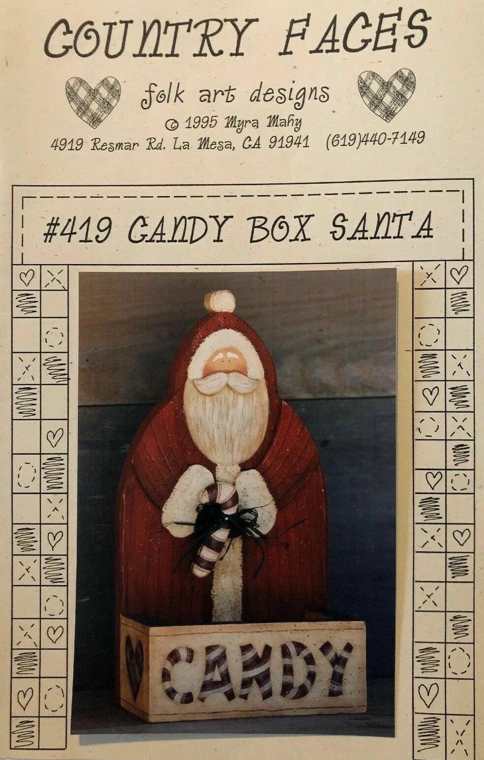 Tole Painting Pattern Packet: Candy Box Santa by Myra Mahy - Etsy