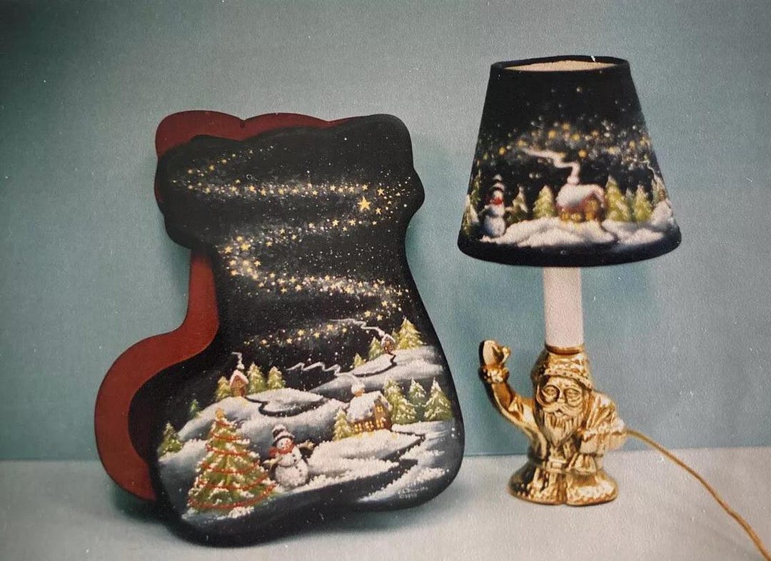 Vintage 1995 Tole Painting Pattern : Christmas Village by Carolyn ...