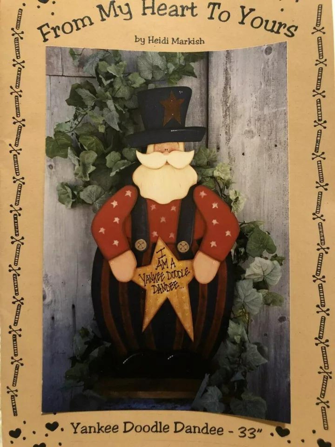 Vintage 2000 Tole Pattern : Yankee Doodle Dandee 33" Santa by Heidi ...