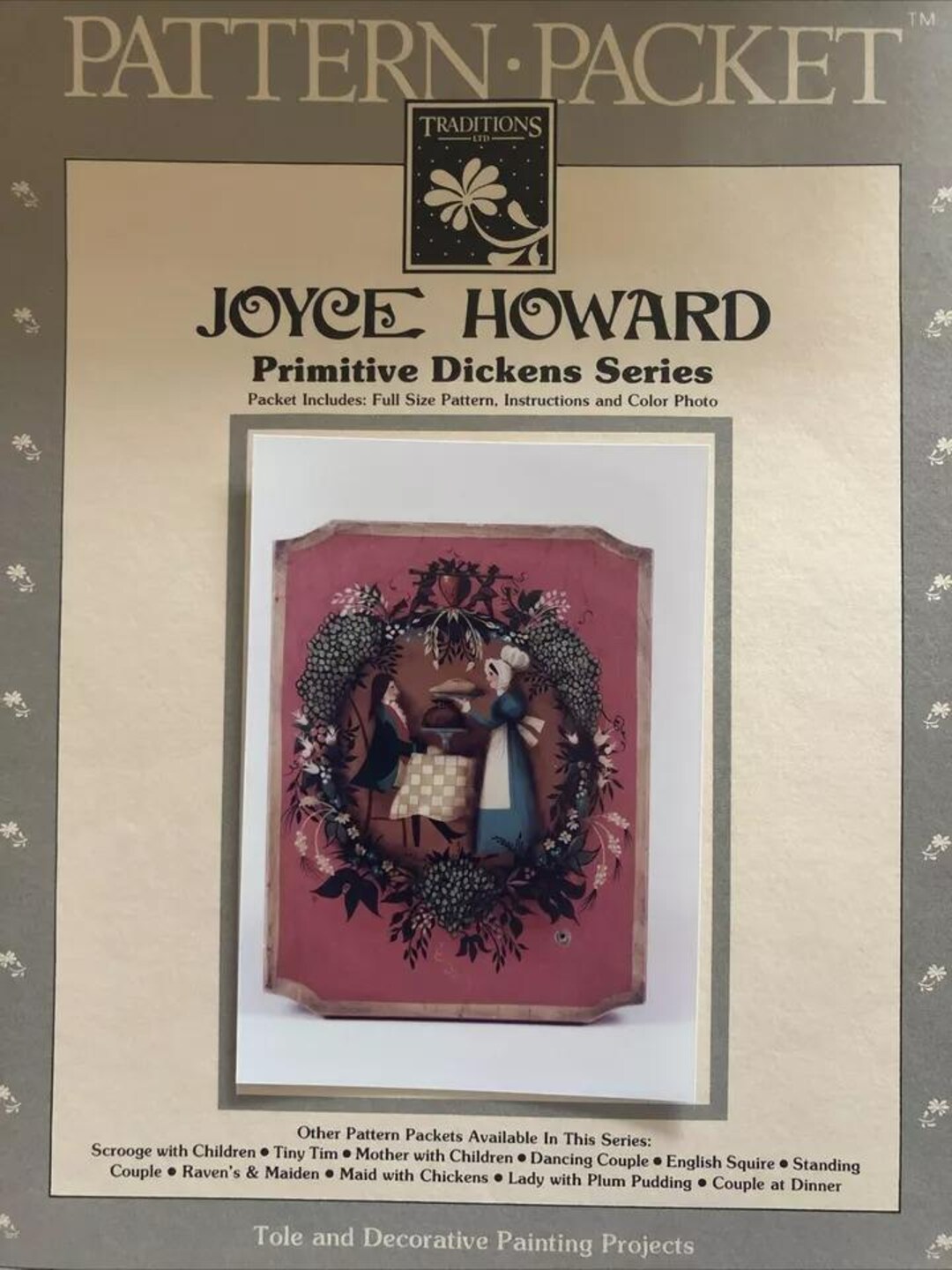 Vintage 1986 Tole Painting Pattern: Couple at Dinner by Joyce Howard ...