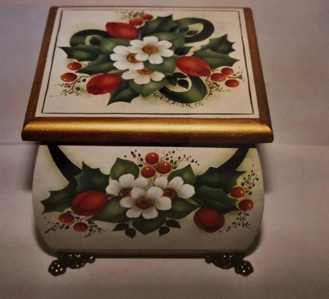 Vintage Tole Painting Pattern Packet: the Little Christmas Tree Box by ...