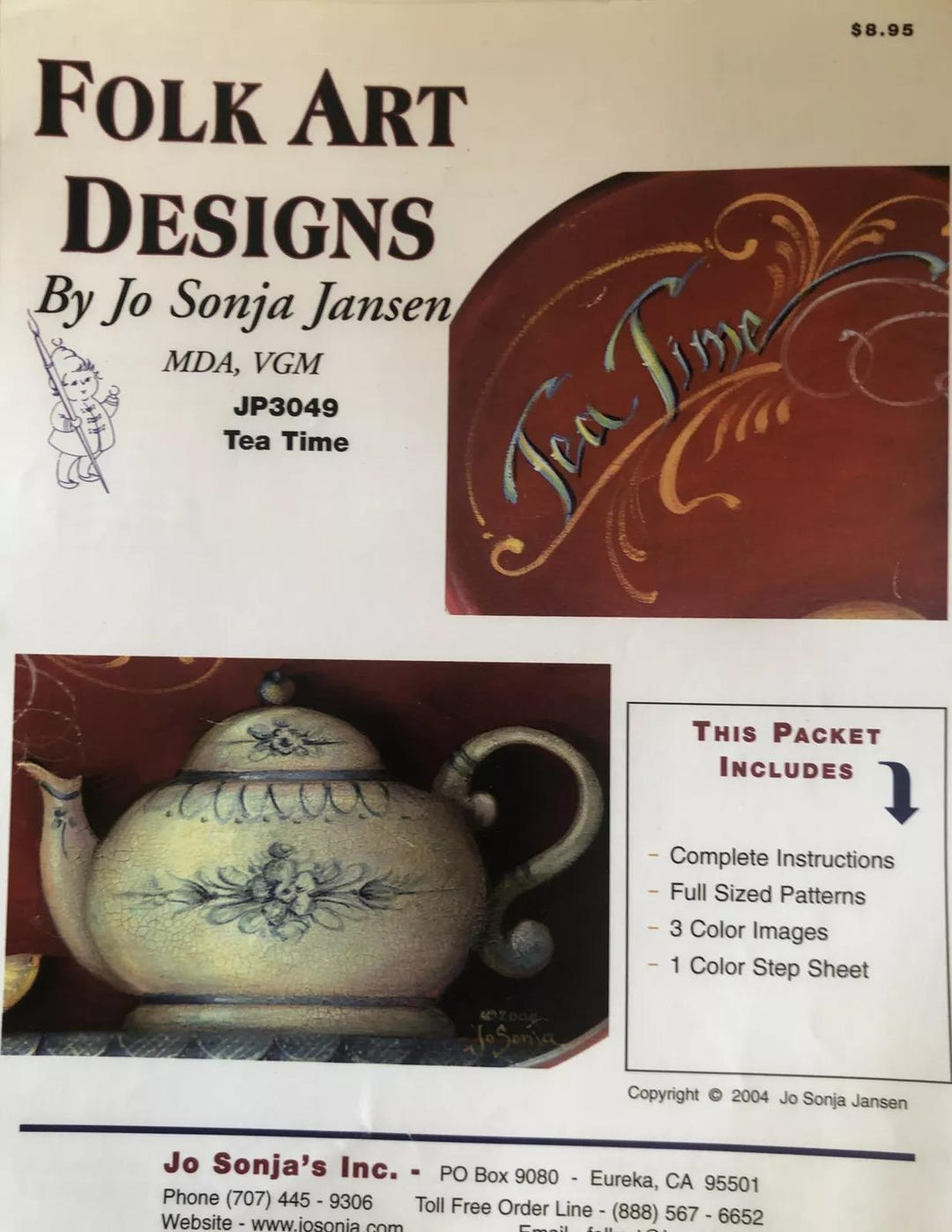Vintage Tole Painting Pattern : Tea Time by Jo Sonja Jansen - Etsy