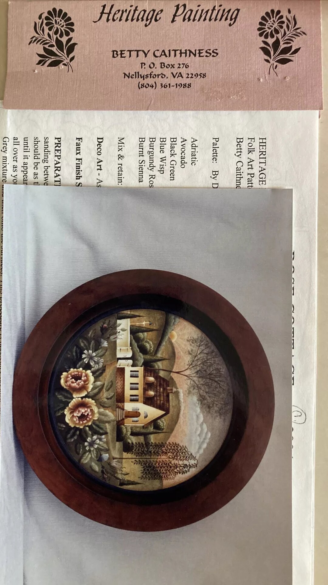 Decorative Tole Painting Pattern Packet: Rose Cottage by Betty ...