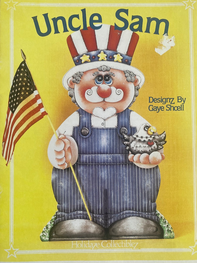 Tole Painting Pattern Booklet: Uncle Sam by Gaye Schoell - Etsy