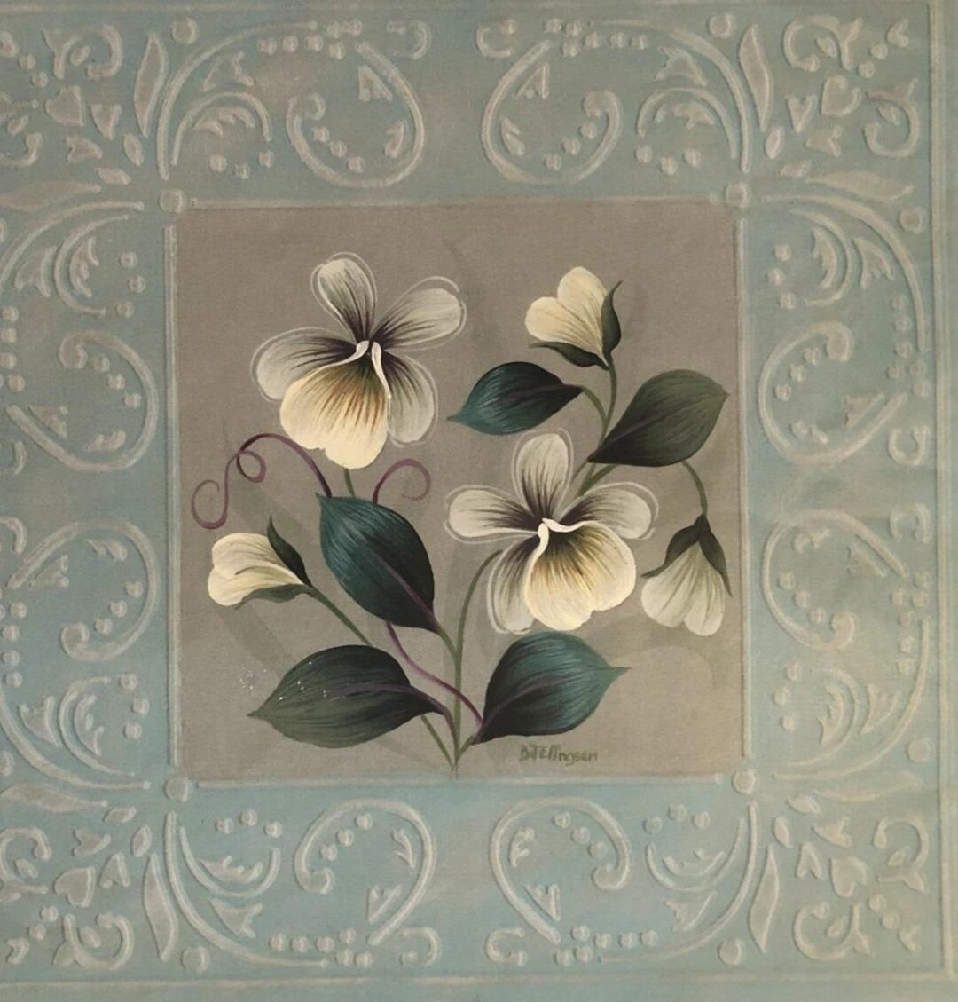 Tole Painting Pattern Packet: White Violets by Maureen Mcnaughton - Etsy