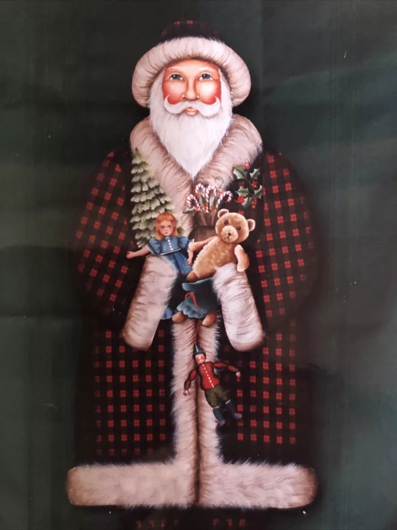 Vintage Tole Painting Pattern : Plaid Santa by Nancylee Lenski - Etsy