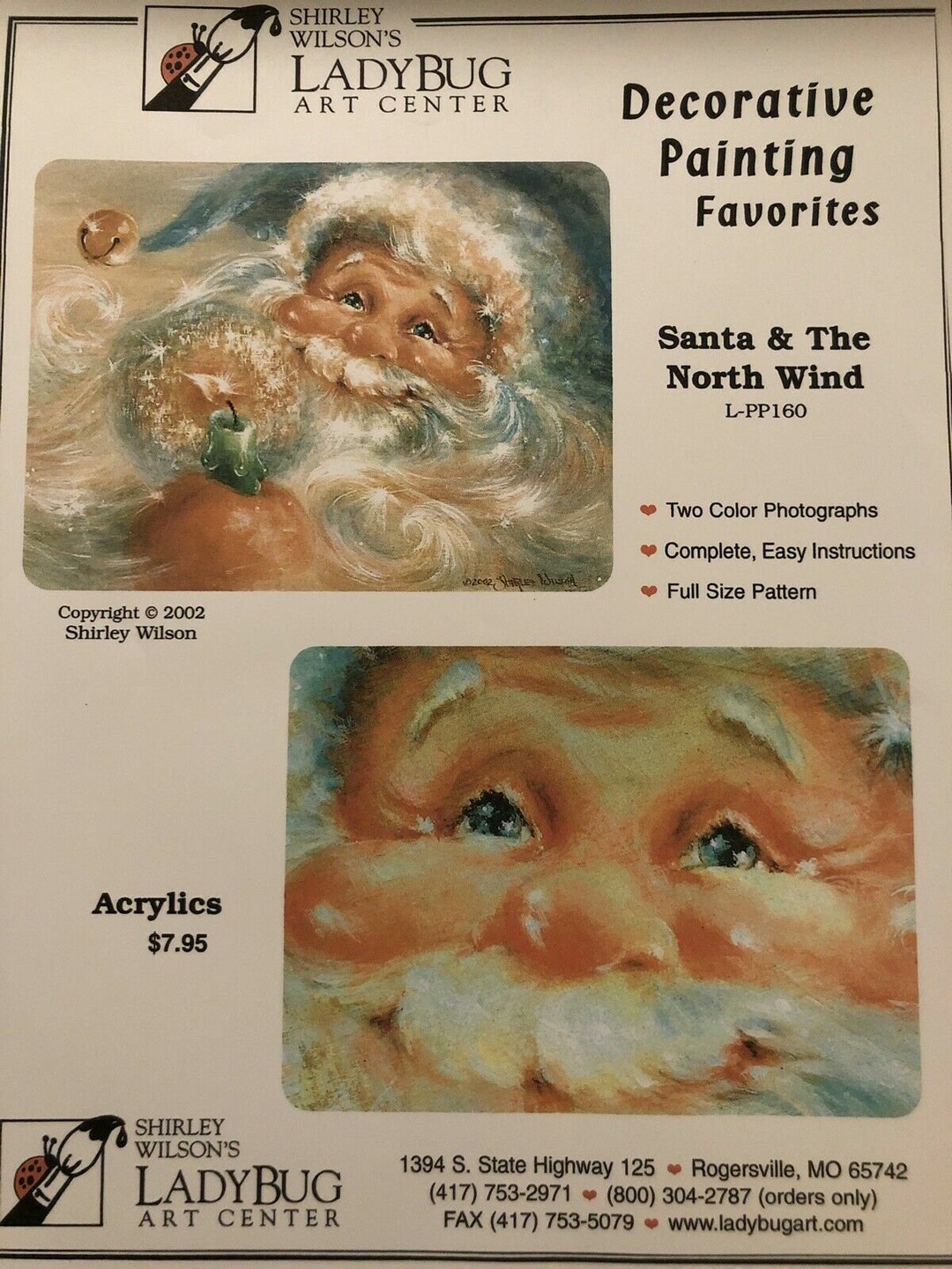 Tole Painting Pattern : Santa and the North Wind by Shirley Wilson of ...