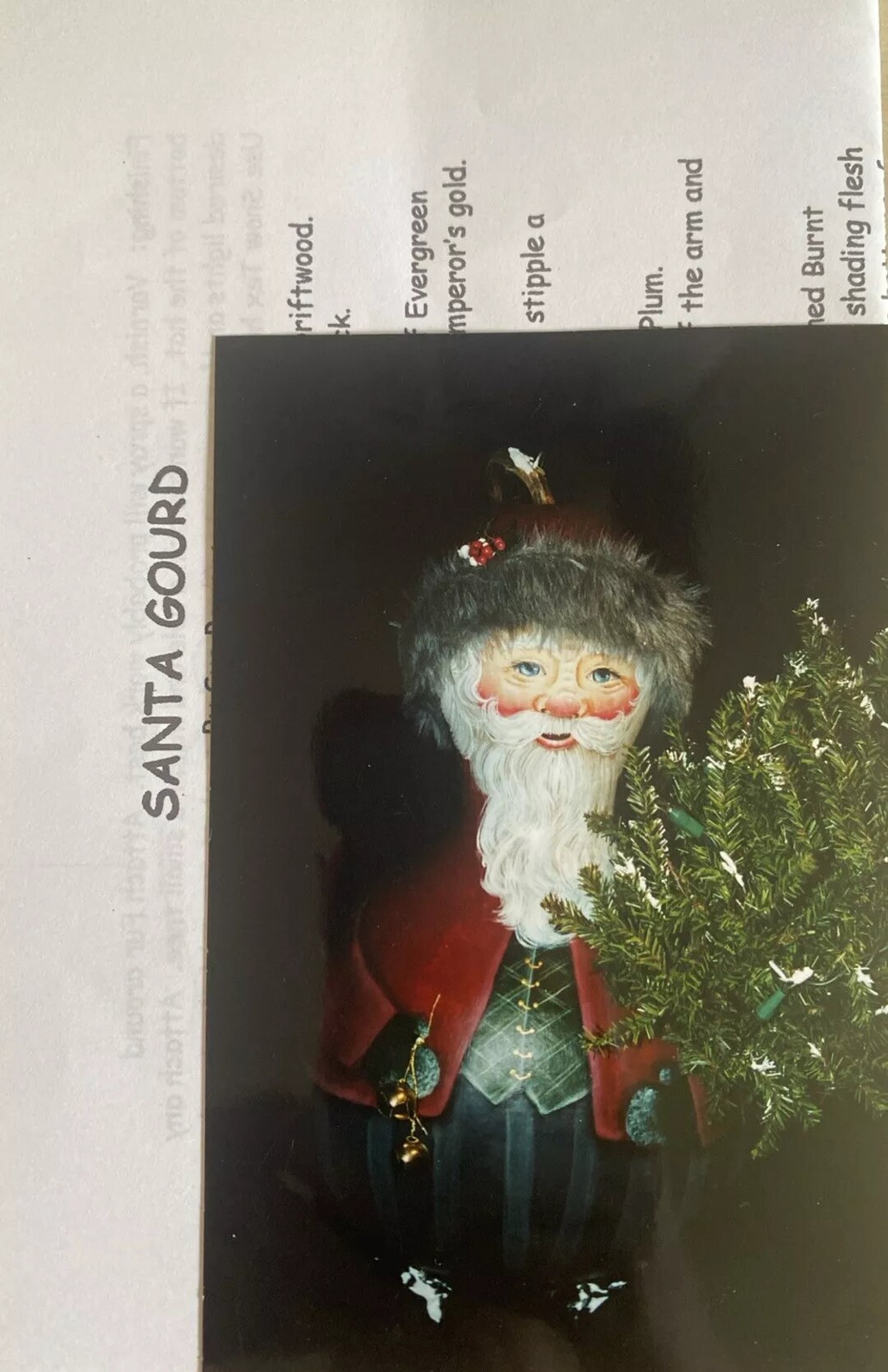 Tole Painting Pattern Packet: Santa Gourd by Sue Bowers - Etsy