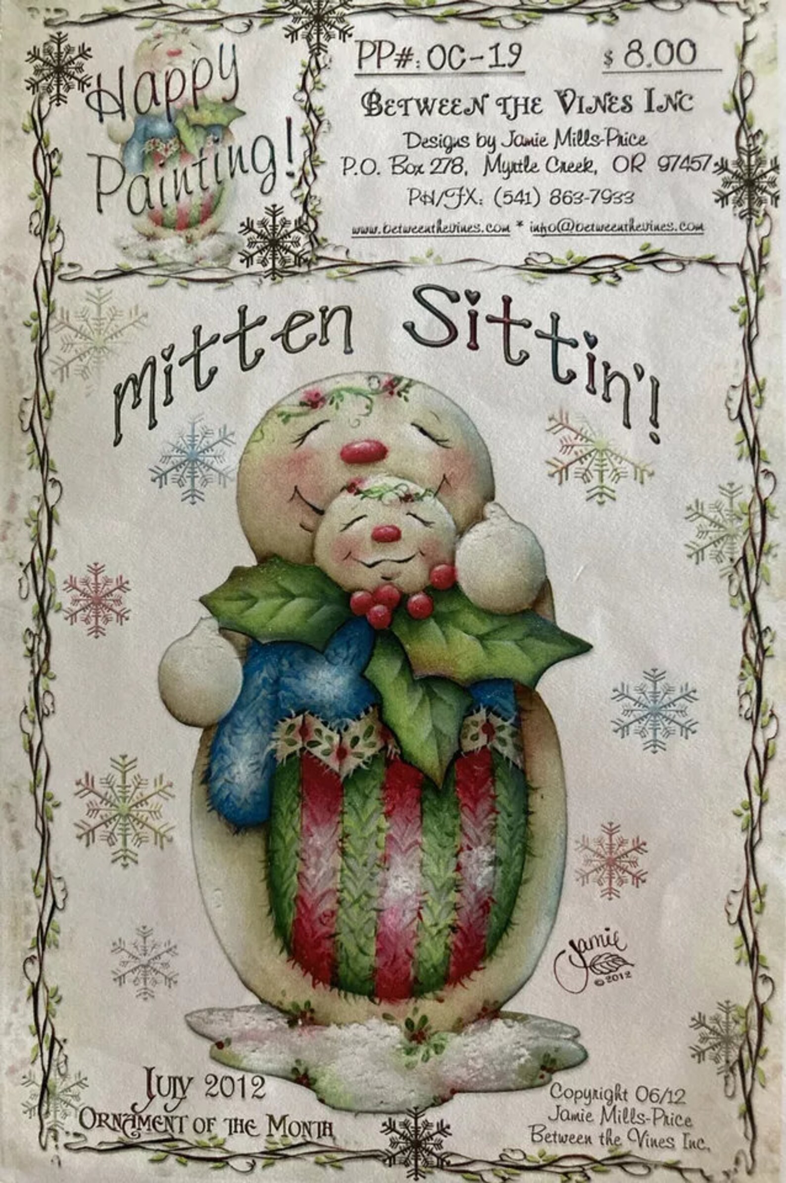 Decorative Tole Painting Pattern Packet: Mitten Sittin! by Jamie Mills ...