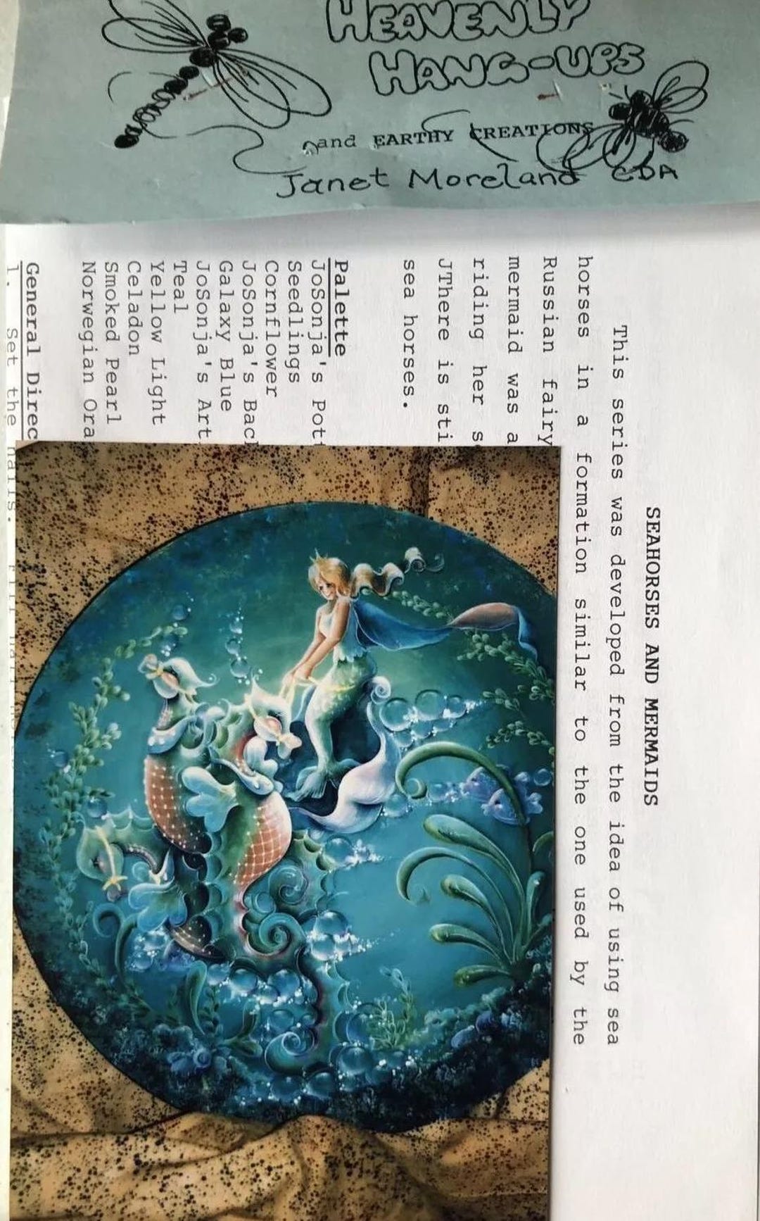 Vintage Tole Pattern Packet: A Troika Beneath the Sea by Janet Moreland ...