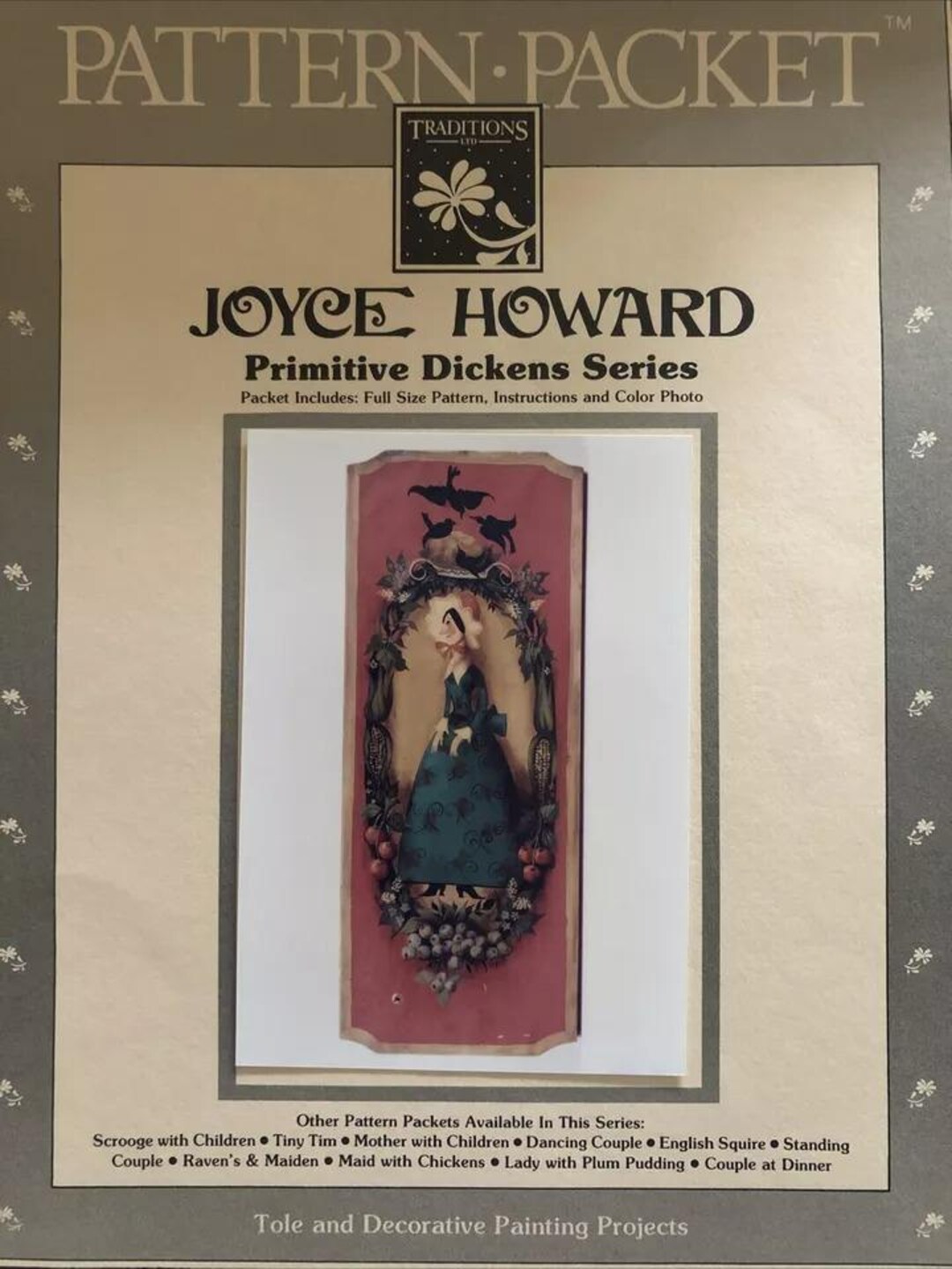 Vintage Tole Painting Pattern: Ravens & Maiden by Joyce Howard ...