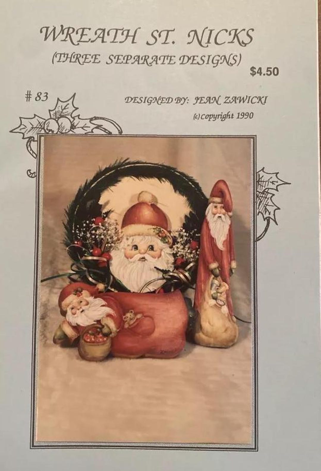 Vintage Decorating Tole Pattern : Wreath St. Nicks (3 Designs) by Jean ...
