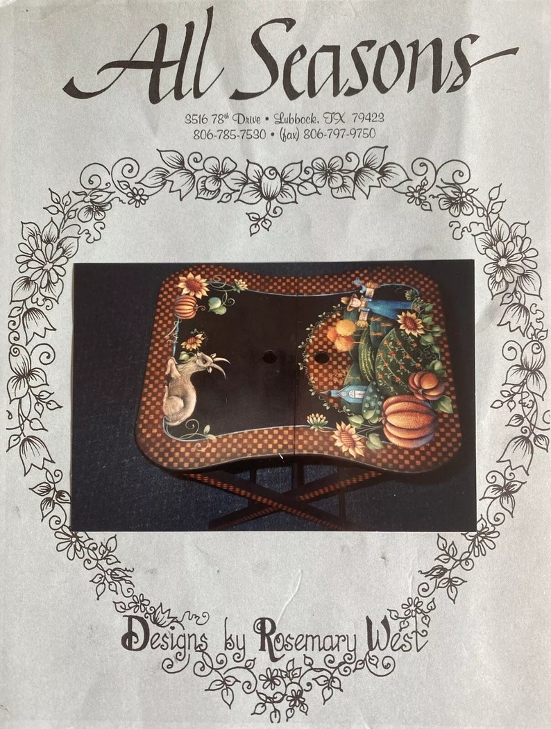 Decorative Tole Painting Pattern Packet: Harvest Table Pumpkins ...