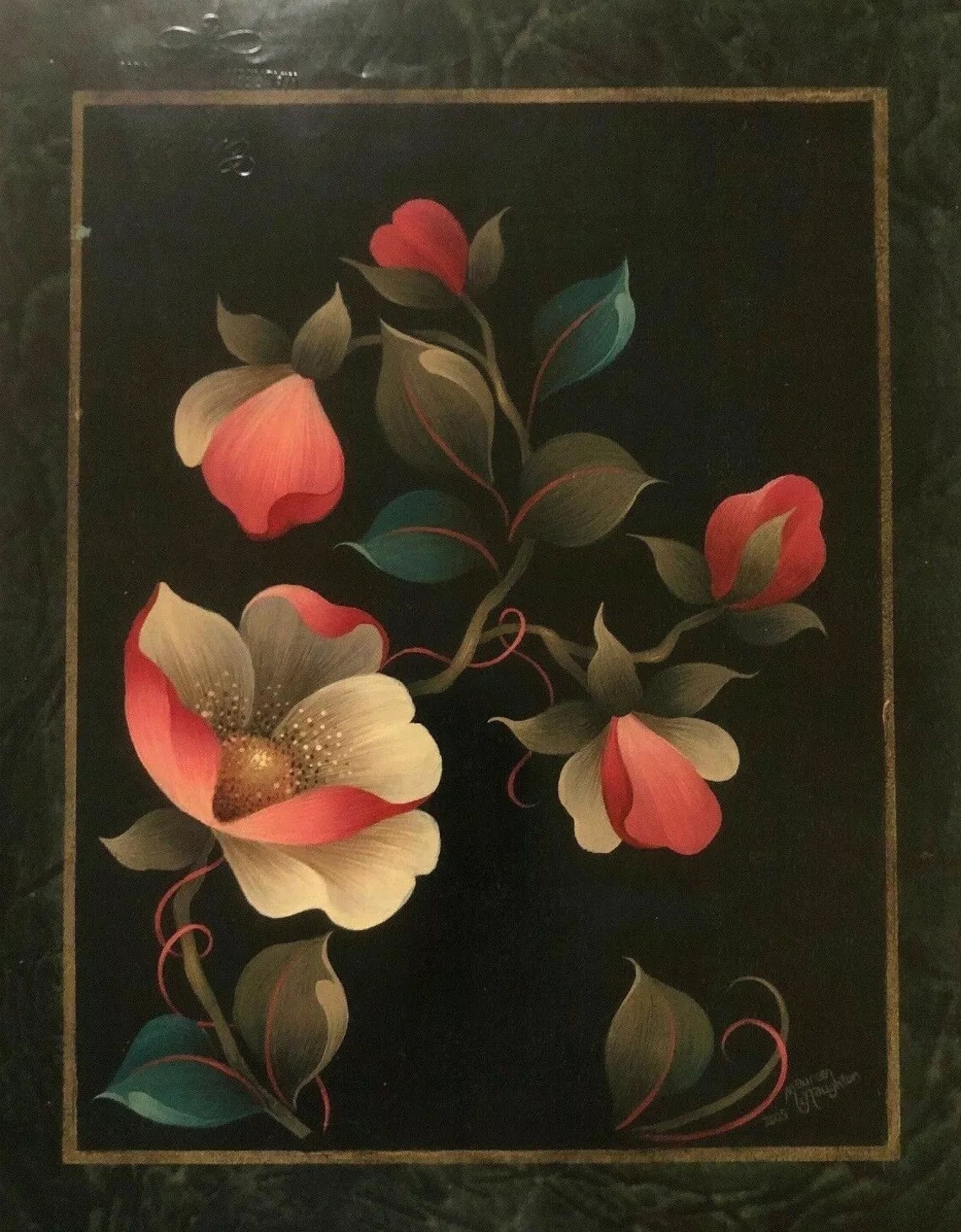 Decorative Tole Painting Pattern Packet: Wild Roses on a Domed Box by ...