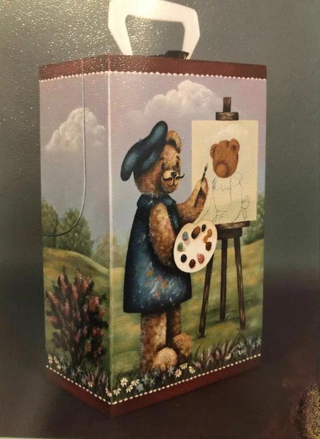 Vintage Tole Painting Pattern : Bears Brush Box by Roxanne Puchalski - Etsy