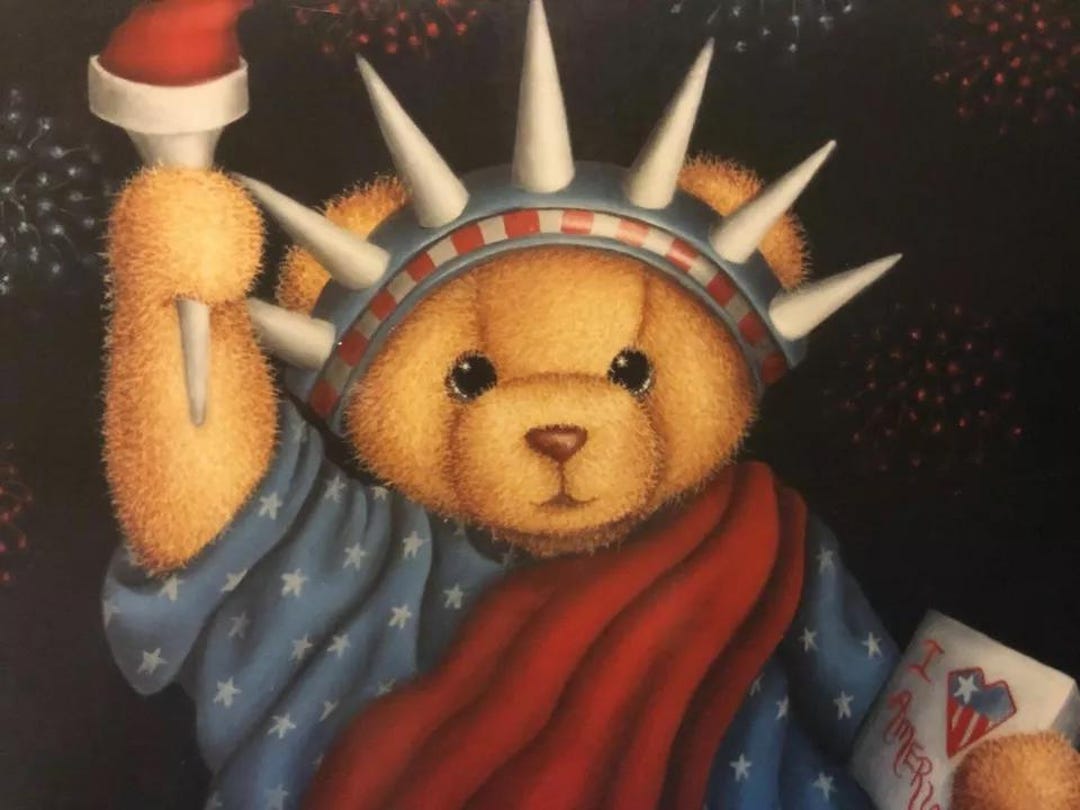 Vintage 1999 Tole Painting Pattern : Miss Libearty by Debbie Cole - Etsy