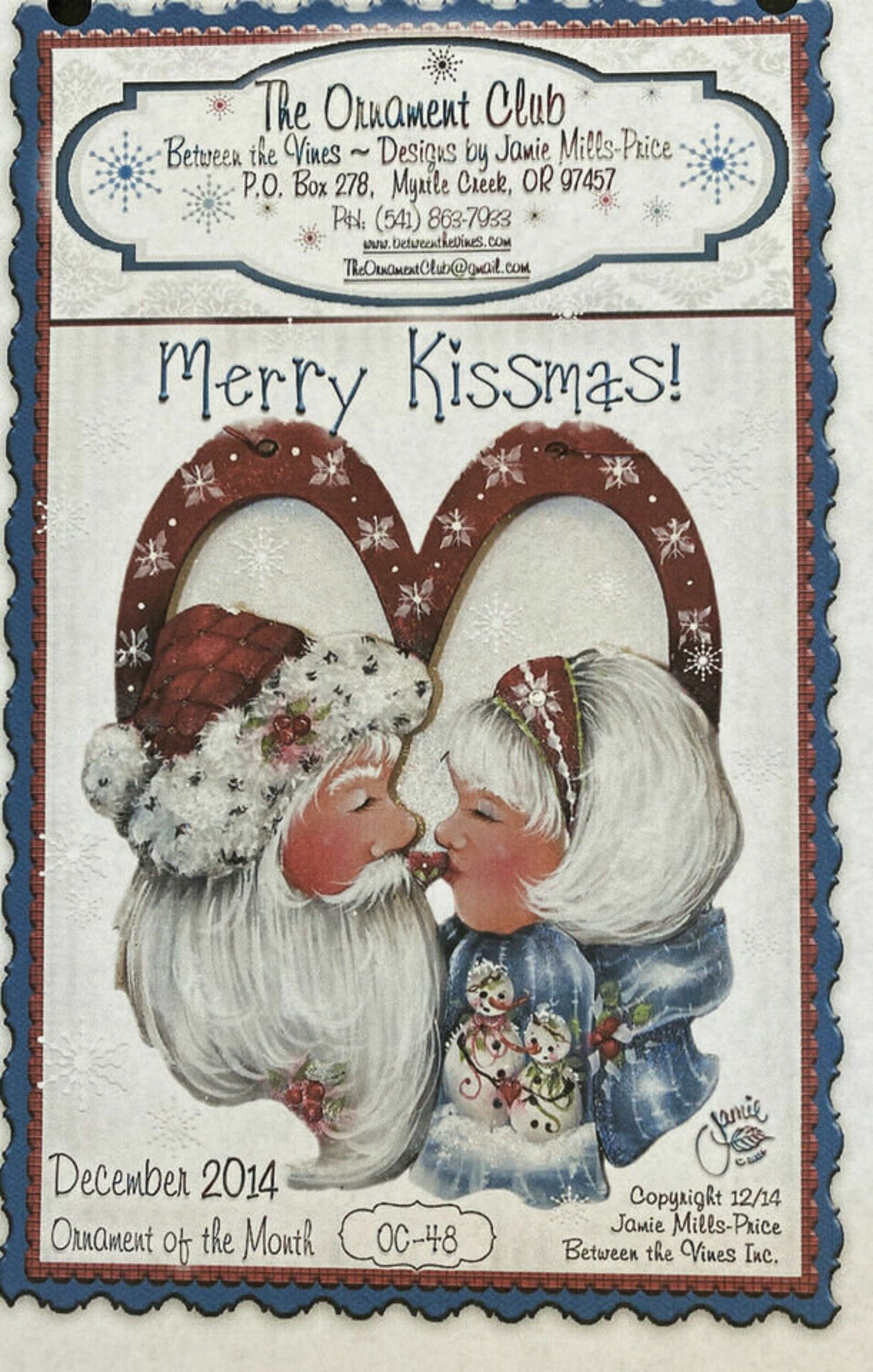 Decorative Tole Pattern Packet: Merry Kissmas by Jamie Mills-price - Etsy
